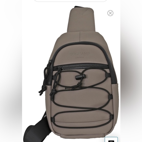 Duchamp | Bags | Newduchamp Rubberized Sling Bag In Taupe | Poshmark